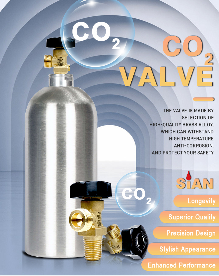 Produsen katup sian keselamatan CO2 CO2 Gas Cylinder Valves TPED Sertifikasi - Beli CO2 Cylinder ...